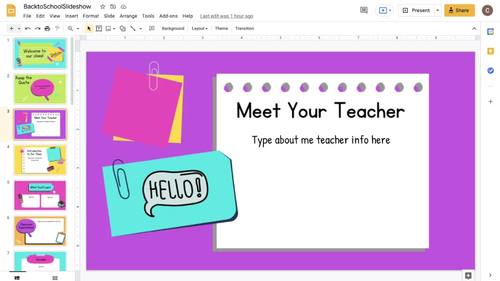 Back to School Slideshow- Middle School- Any Content Area by Oh So ...