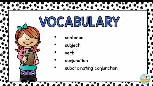 The Subordinating Conjunctions Digital Slides | Advanced Writing ...