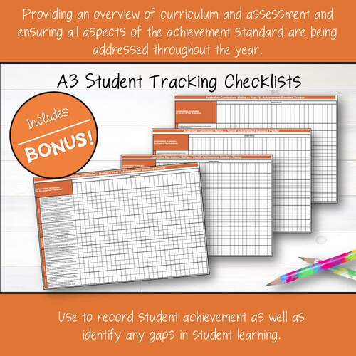 V9 Australian MATHEMATICS ACHIEVEMENT STANDARD CHECKLISTS Bundle Pack ...