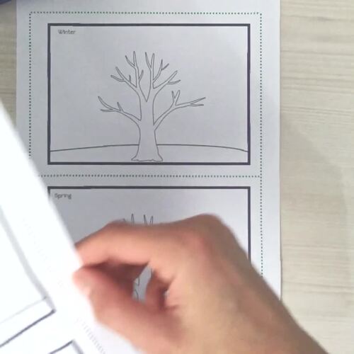 Four Seasons Trees Craft Mini Book | Preschool & Kindergarten Activity