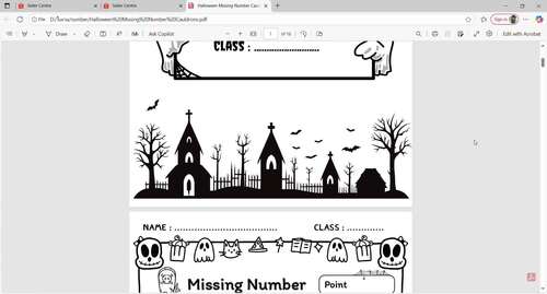 Halloween Missing Number Cauldrons by chiwden | TPT