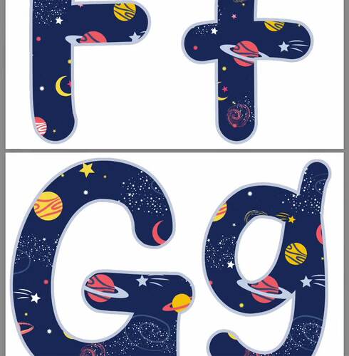 SPACE THEME BULLETIN BOARD LETTERS PACK by TechLitTeach | TPT