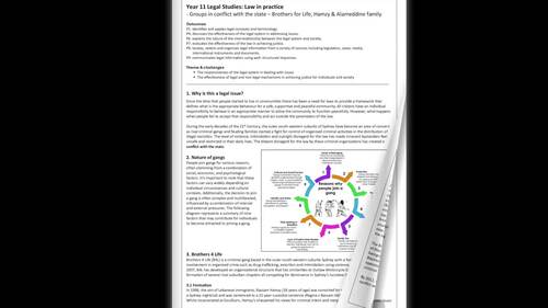 Yr.11 Legal Studies: Law in practice - Groups in conflict with the state