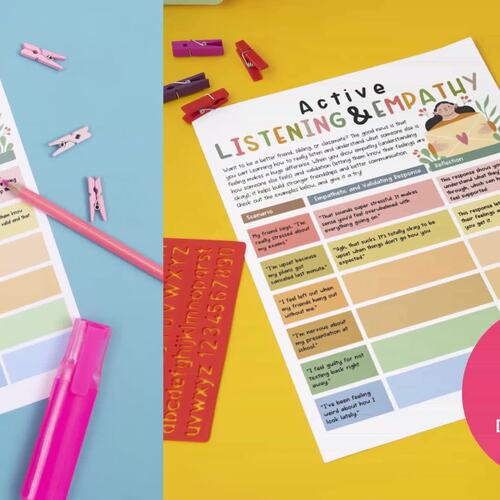 Active Listening & Empathy Worksheet | SEL Social Skills Activity ...