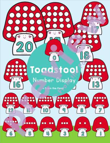 Toadstool Number Posters 0-20 by From the Pond | TPT