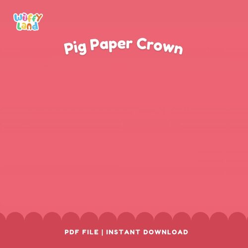 Pig Paper Crown Craft - Farm Animal Headband Hat Printable - Fun Preschool