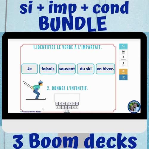 French Si + Imperfect + Conditional Digital Cards BUNDLE imparfait ...
