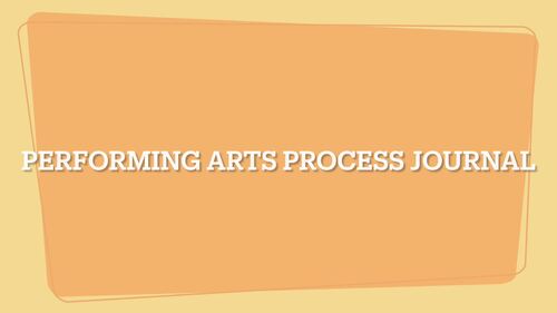 MYP Performing Arts Process Journal | Editable & Printable | IB Arts ...