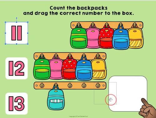 Count the Objects 10 to 20 Google Slides™ Activity by Tech Teacher Pto3