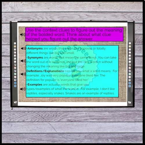 Context Clues Tier 2 Vocabulary Middle School Digital Learning Boom ...