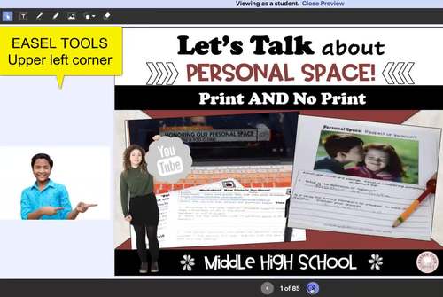 Teach Personal Space Boundaries Lesson Activity Middle High School ...