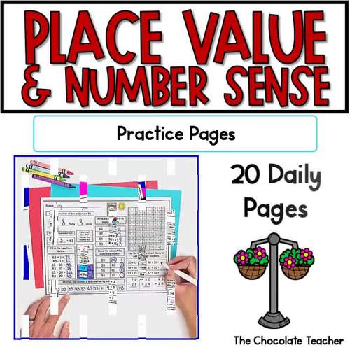 First Grade Math - Place Value Worksheets - Daily Math Practice | TPT