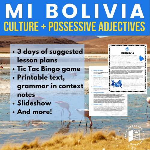 Mi Bolivia: Possessive adjectives and cultural reading in Spanish
