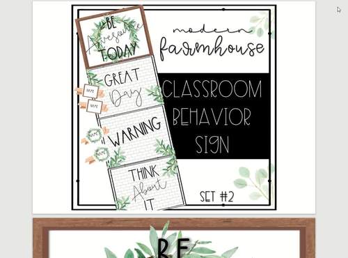 Modern Farmhouse classroom management Behavior Chart Clip down ...