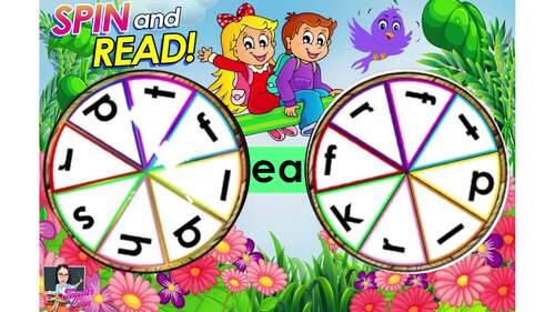 Spin and Read! Phonics Word Wheel Activity | CVC and Blending Game