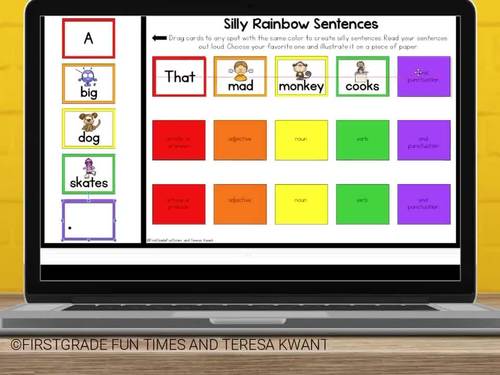 Digital Silly Rainbow Sentences for Google Classroom™ by First Grade ...
