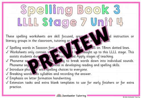 LLLL (Little Learners Love Literacy) Spelling Books 1-3 Phonemes S4+ 5 ...