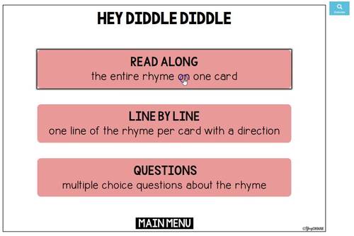 Interactive Nursery Rhymes BOOM CARDS™ Preschool Language No Print