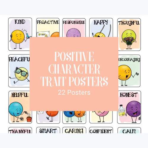 Classroom Expectations - Positive Character Traits Posters | TPT