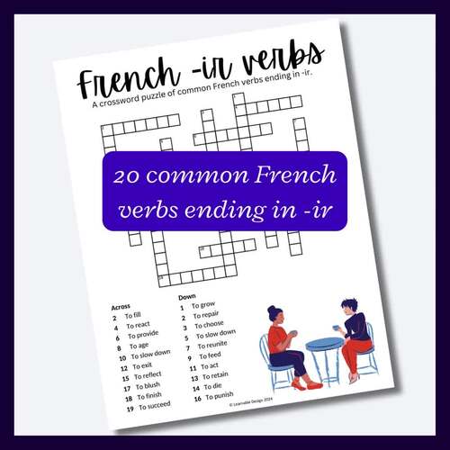 French common verbs ending in -ir (translation activity for research ...
