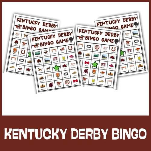 No Prep Kentucky Derby Bingo Game | A Fun Derby Party Game | Horse Race ...