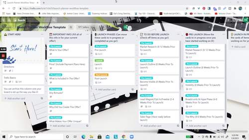 TPT Seller Trello Launch Workflow Template by Whimsically Musical