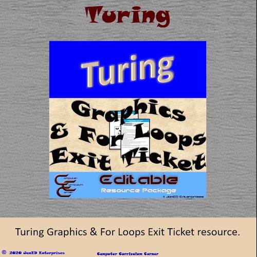 Turing Graphics And For Loops Coding Project Editable Resource Package