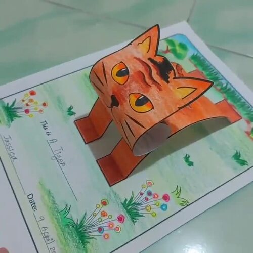 Summer Animal 3D Craft : Writing Name Animals Activities /Fun & Easy