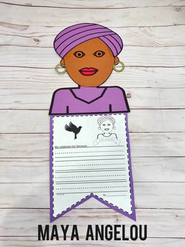 Women's History Month Craft- Maya Angelou by Liv and Leb | TpT