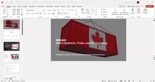 BBB4M INTERENATIONAL BUSINESS - The History of Canadian Trade | TPT