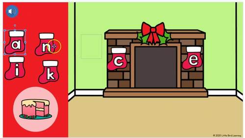 Christmas Digital Word Building - Long Vowels | Google Slides | TpT