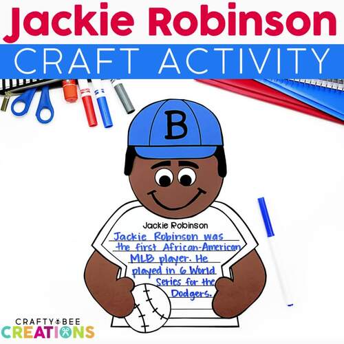 Jackie Robinson Craft Black History Month Art Project Bulletin Board ...