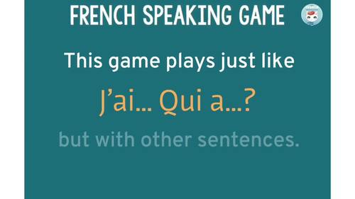 French Speaking Game | similar to J'ai ... Qui a ...? | JE PARLE AVEC ...