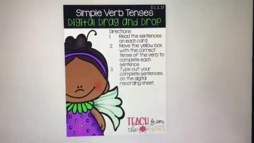 Simple Verb Tenses (Digital Drag and Drop!) by Teach from the heART