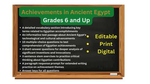 GRAPES - Achievements in Ancient Egypt by Sky Unlimited | TPT