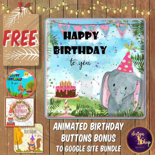 Animals Banners And Buttons Bundle Animated , Ready To Go and Editable ...