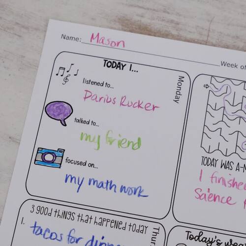 Weekly Student Daily Quick Write Prompts Journal Pages - Set 4 Reflections