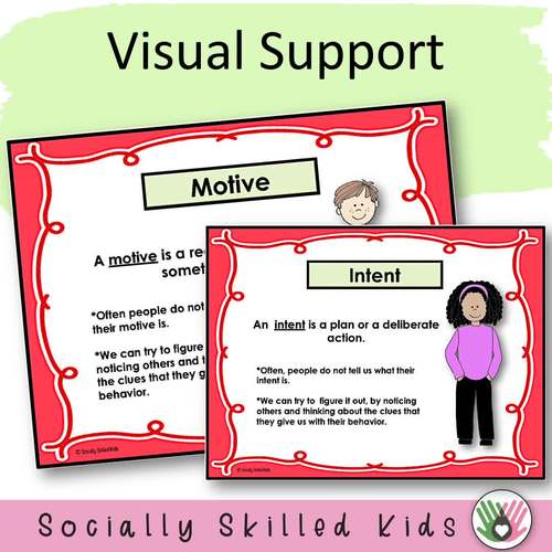 Motive and Intent - Perspective Taking Activities - Differentiated For ...