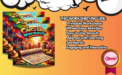 Cinco De Mayo Fiesta Word Search Puzzles Activities 2nd,3rd,4th,5th,6th ...