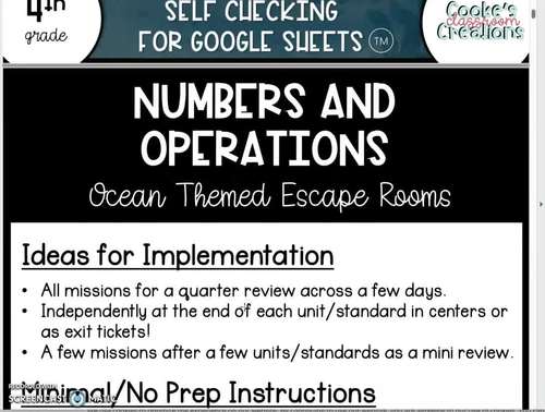 Numbers and Base Ten Escape Rooms - DIGITAL by Cooke's Classroom Creations