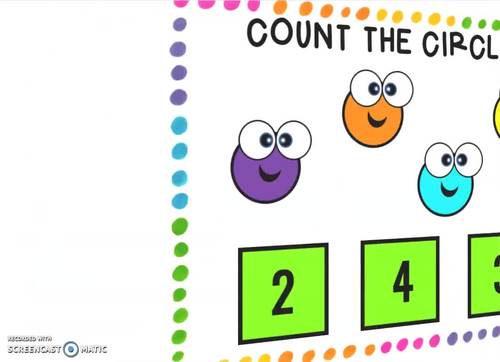 Counting Circles Boom Cards™ Distance Learning Math by Creating 4 ESL