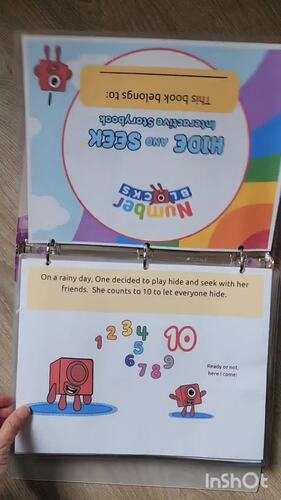 Numberblocks Prepositions Interactive Storybook/Seek and Find Busy Book