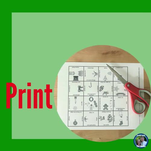 French Christmas Vocabulary Printable and Digital Jigsaw Activity ...