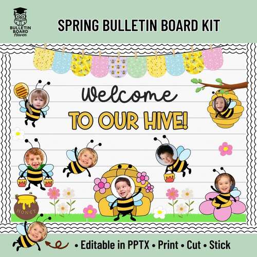 Spring Bulletin Board Kit: Bee Theme Classroom Decor | We All Belong ...