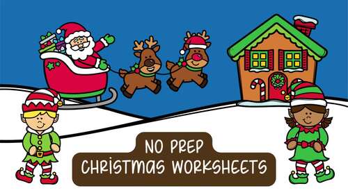 Christmas Worksheets Morning Work Packets PreK Kindergarten First Grade ...
