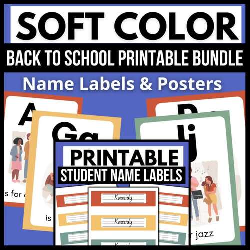 Back to School Music Bundle → Printable Soft Color Alphabet Poster ...