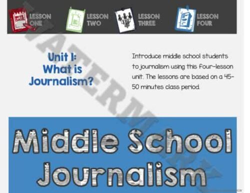 Middle School Journalism Units 1-8 Semester 1 | Back to School Bundle