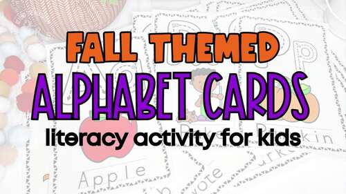 Fall Alphabet Tracing Cards by Beyond the Playroom | TPT