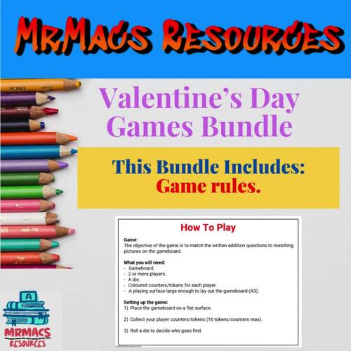 Valentine’s Day Math Games Bundle | Elementary & Middle School | Math ...