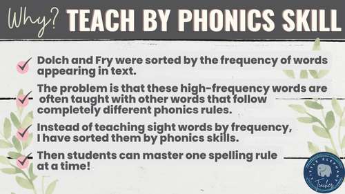 Sight Words Lists Diphthong & Vowel Digraph Phonics Word Lists High ...